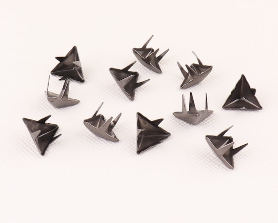 Black Triangle Metal Studs Spikes 100pcs Rivets Studs Spikes | Etsy