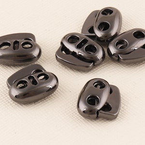 Cord Lock,gun Black Cord Lock Stopper,double Hole Metal Toggle,toggle ...
