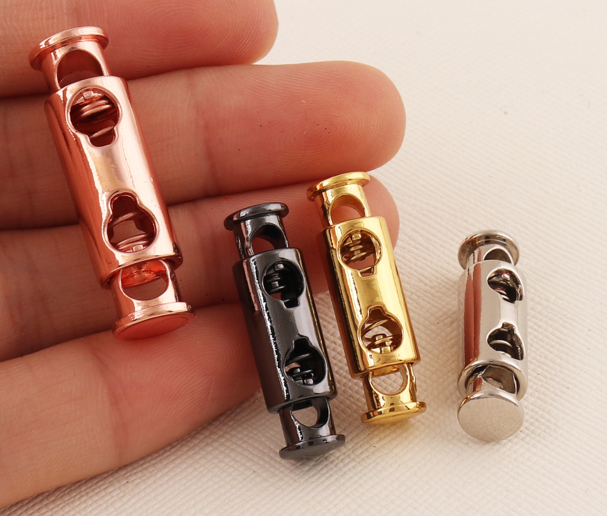Rose Gold/Silver/Gunmetal/Gold Spring cord lockCord | Etsy
