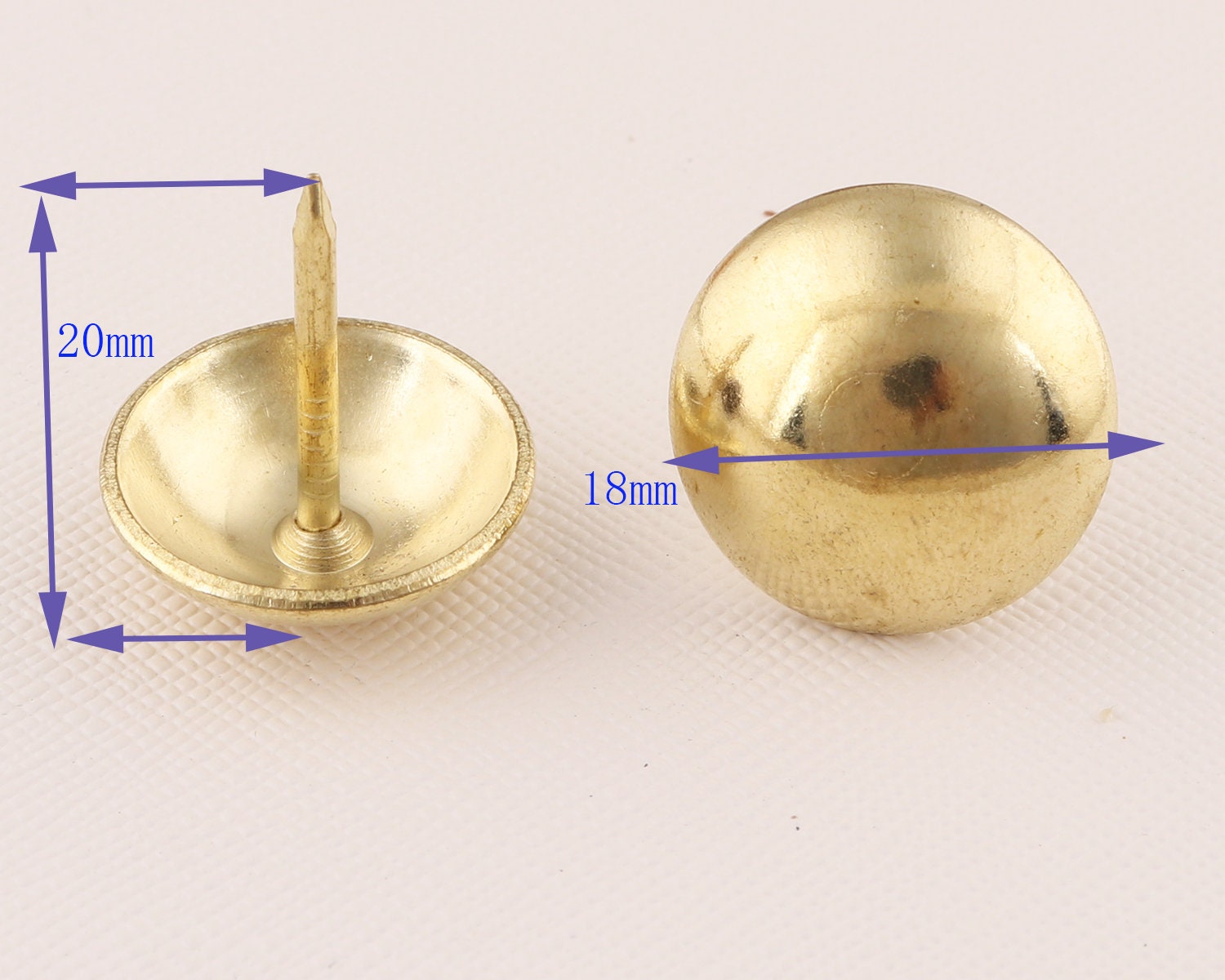 Gold Upholstery Tacks 20mm Decorative Push Pins 20pcs - Etsy