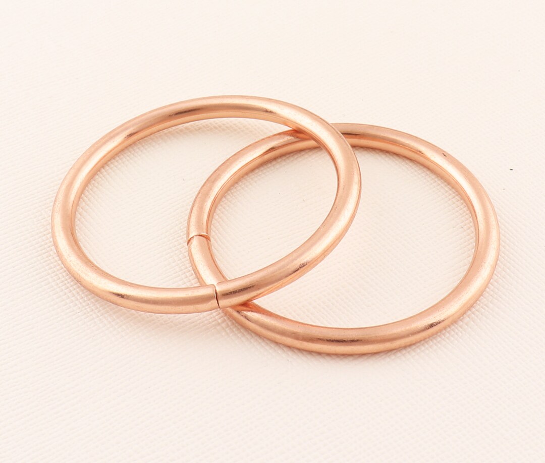 45mm Rose Goid Round Ring , Metal O Rings Non Welded , 4pcs Jump Rings ...