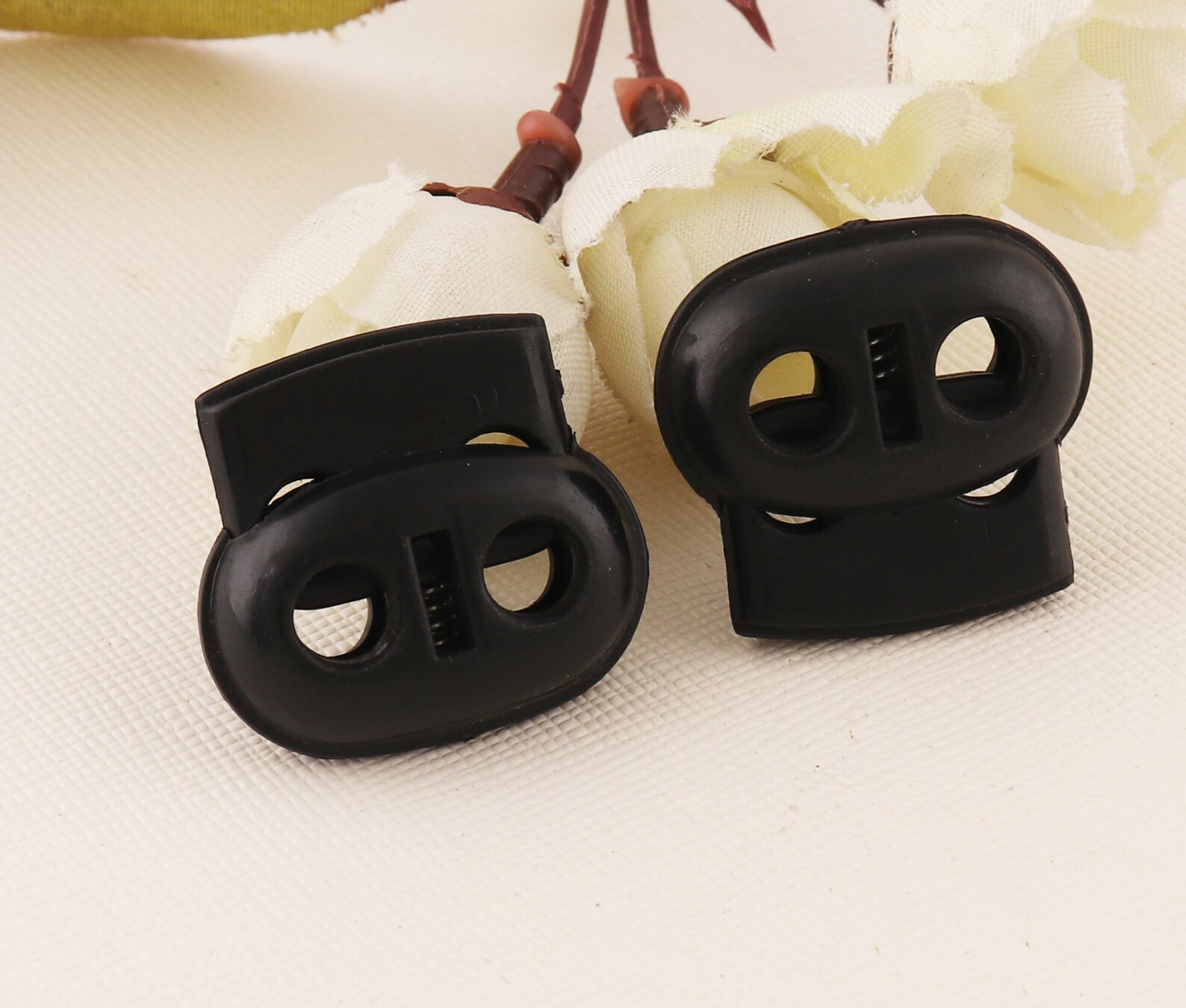 Black Cord Lock Stopper,transparent Cord Toggle Lock,double Hole Cord ...