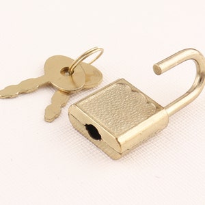 Light Gold Box Lock, 12set Padlock With Keys, 33mm Jewelry Box Lock ...