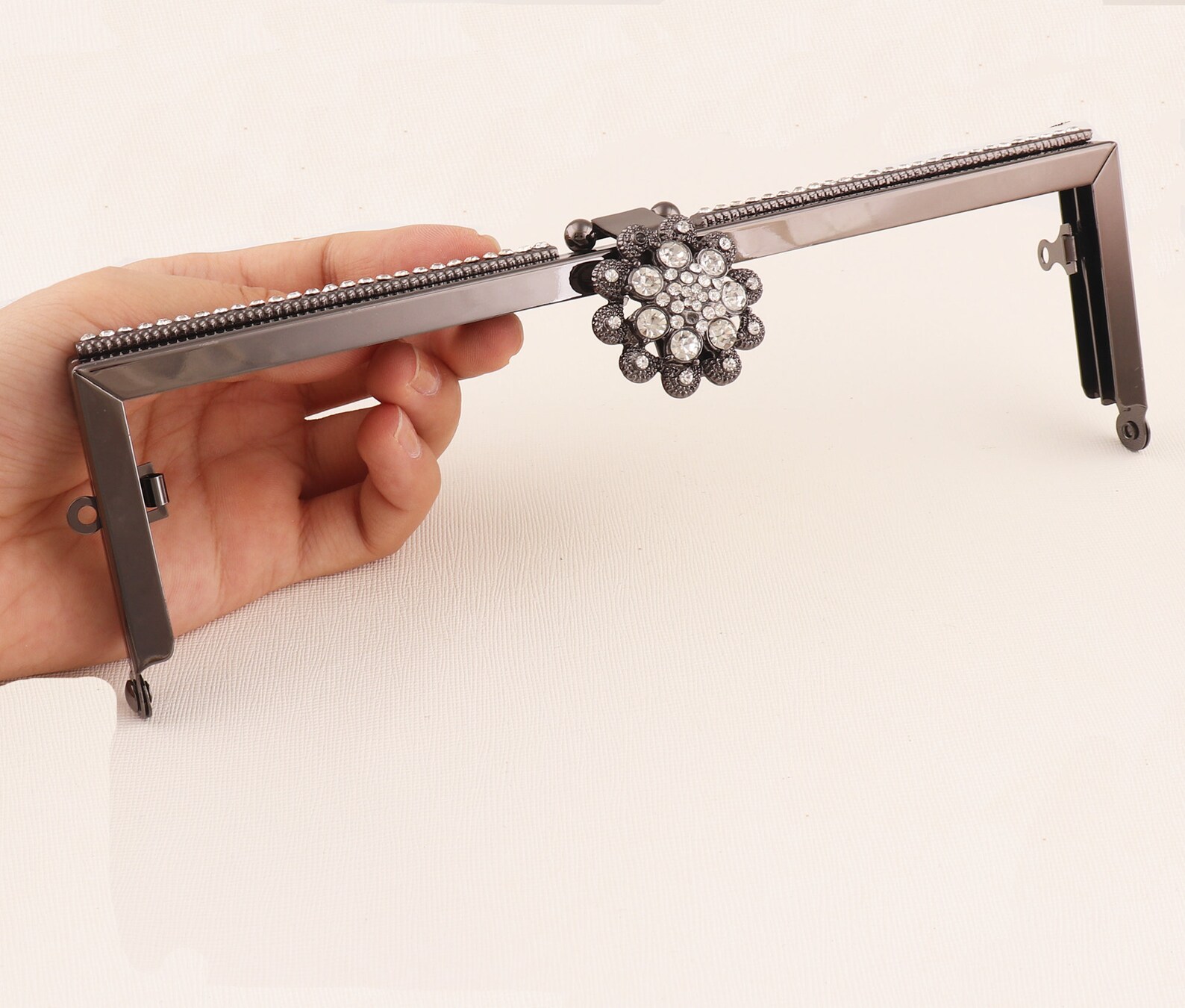 Black Metal Purse Claspmetal Frame Clutch Framepurse - Etsy