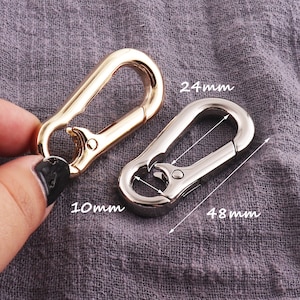 Spring Ring Carabiner Clips 6pcs Spring Clasps Loop Belt Snap Hook Key ...