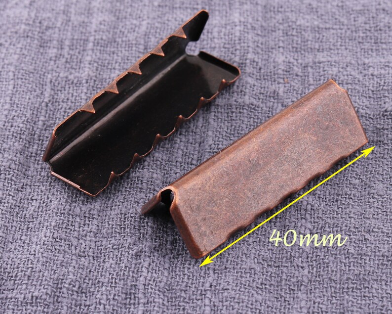 40pcs Flat Ribbon Clamp with LoopPlated Ribbon Crimpswallet | Etsy