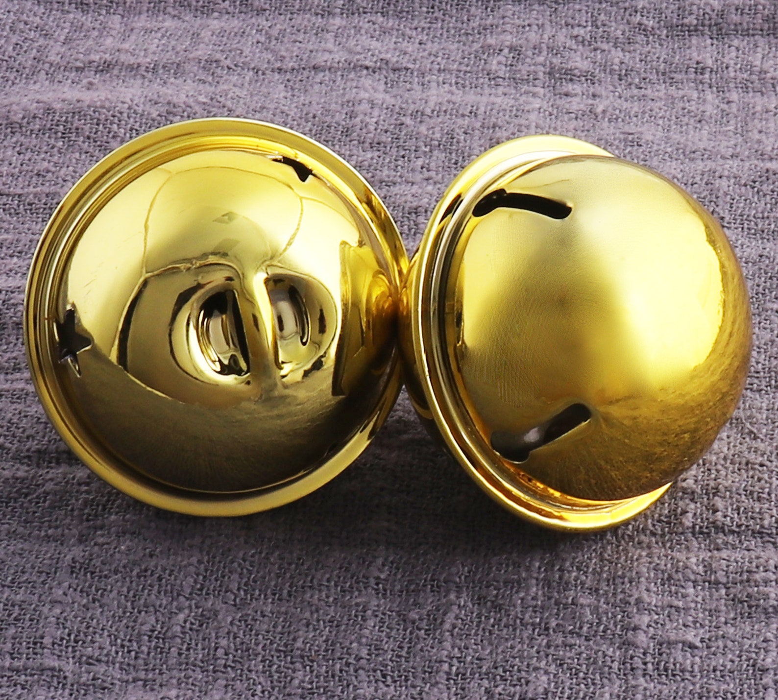 Jingle Bell 10pcs Large Gold Jingle Bell With Star Cut Outs 40mm Bells ...