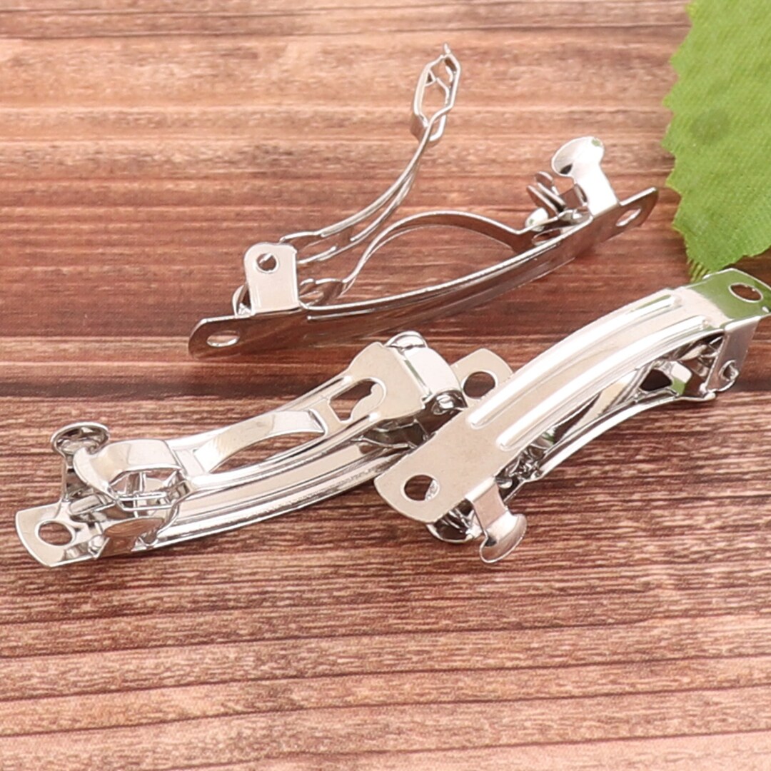 30pcs French Barrettes Clip,metal Clips,silver Clips Bows,hair Clip ...