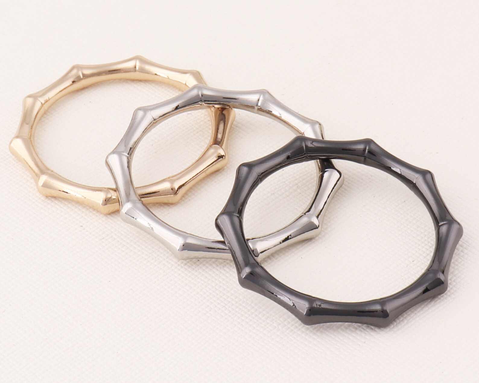 Bamboo Circle Washer Connector Linkssilver Bamboo Circle | Etsy