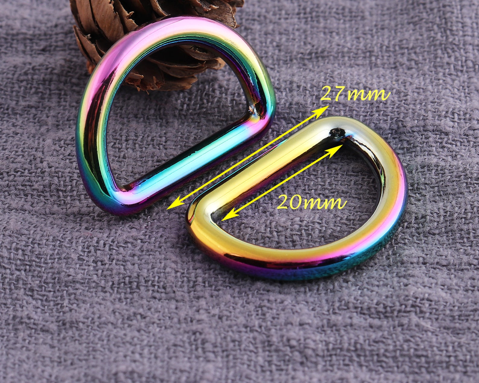 6pcs Rainbow D-ring, 20mm Handbag Hardware Purse Supplies, Wire Formed ...