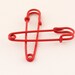 Safety Pins, Red Decorative Pins, 24pcs Pins for Clothing, 14mm Brooch ...