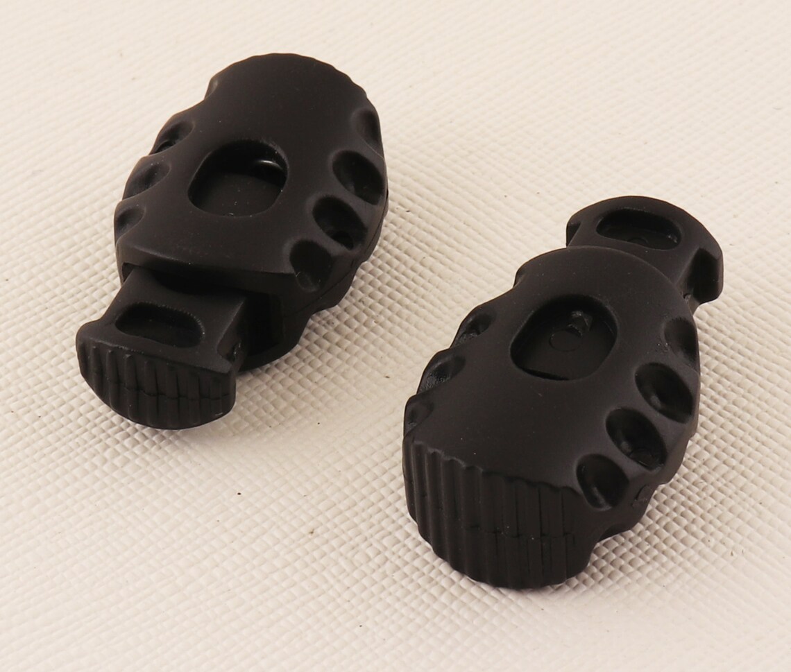 Black Plastic Barrel Toggle Cord Lockcord Toggle Lockrope - Etsy
