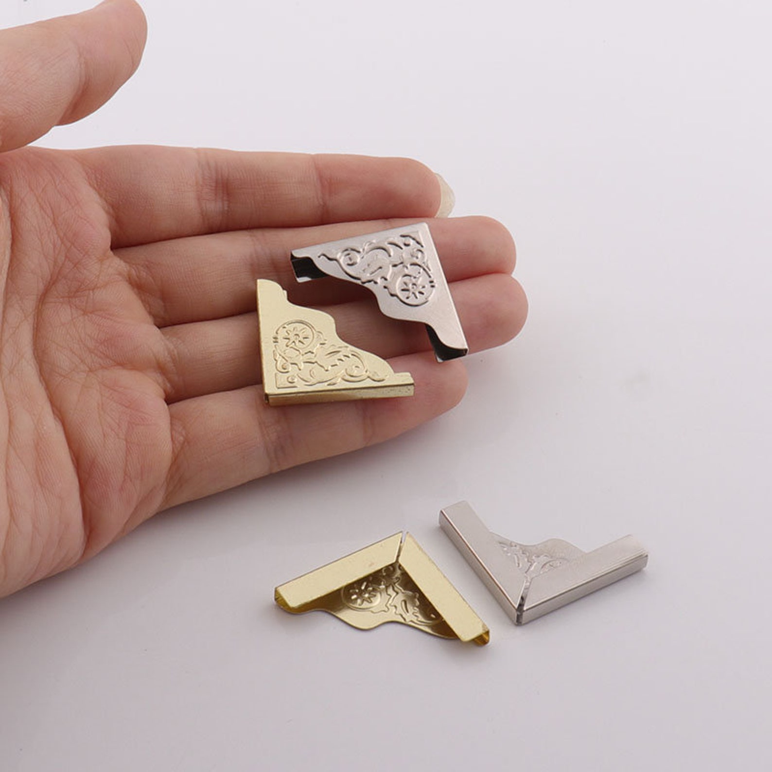 20PCS Silver/gold Notebook Corner Metal Book Binding Corner - Etsy