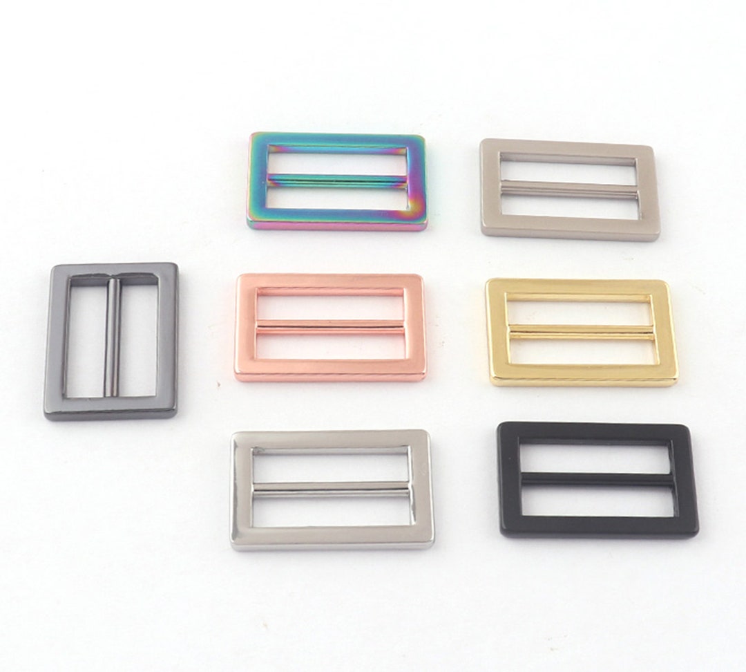 Silver Gold Black Rainbow Matte Silver Rose Gold Slide Adjuster Tri ...