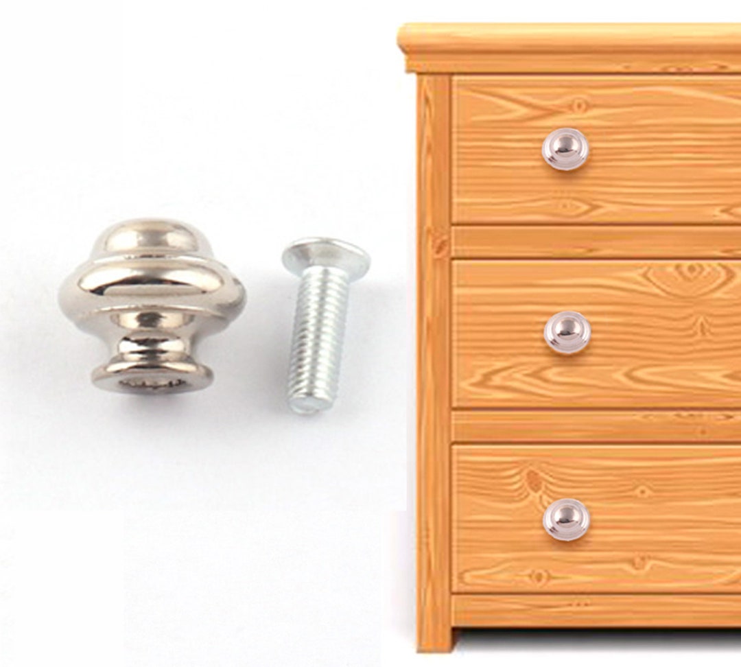 Furniture Handle Wardrobe 14mm Round Drawer Pull With Pan Head Screw ...