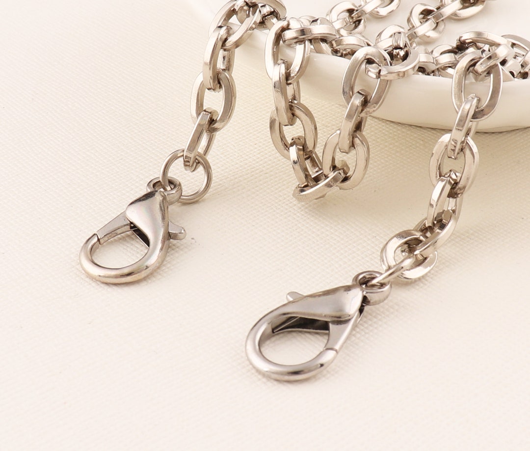 Chain Clasp,purse Chain Strap,silver Replacement Chain,heavy Chain ...
