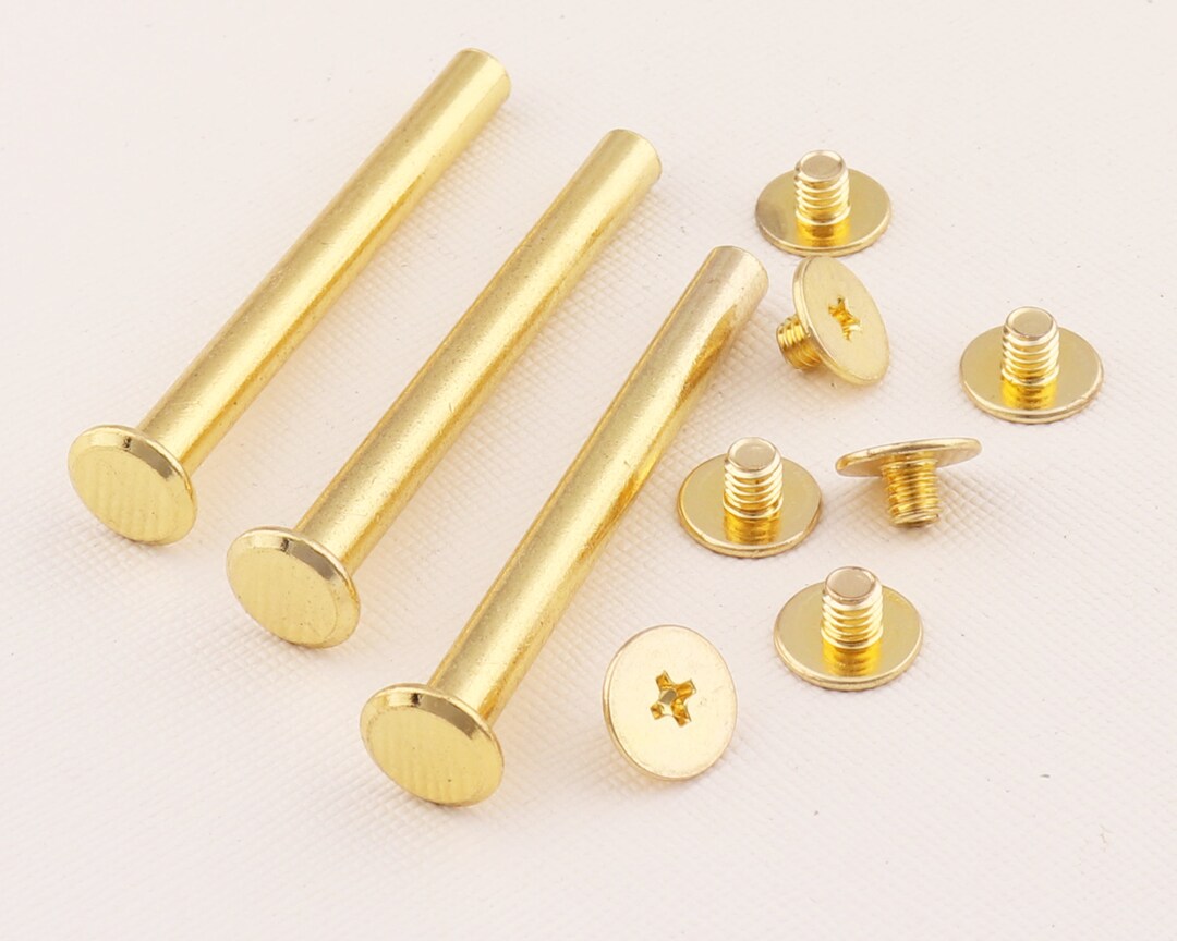 Screw Stud Button Round Head,flat Head Screwback Studs for Leathercraft ...