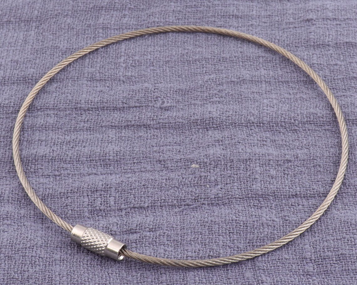 260mm Silver Stainless Steel Wire Key Ring stainless Steel | Etsy