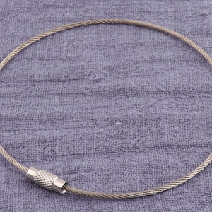 260mm Silver Stainless Steel Wire Key Ring ，stainless Steel Screw ...