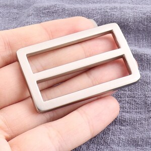 Matt Silver Flat Metal Slide Buckle ，2pcs Bag Belt Adjuster Slider ...