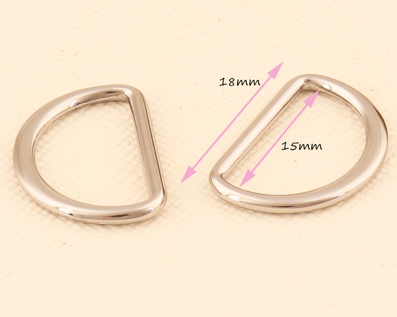 Silver D Ringmetal D Rings Dee Rings Weldedwelded D Rings - Etsy