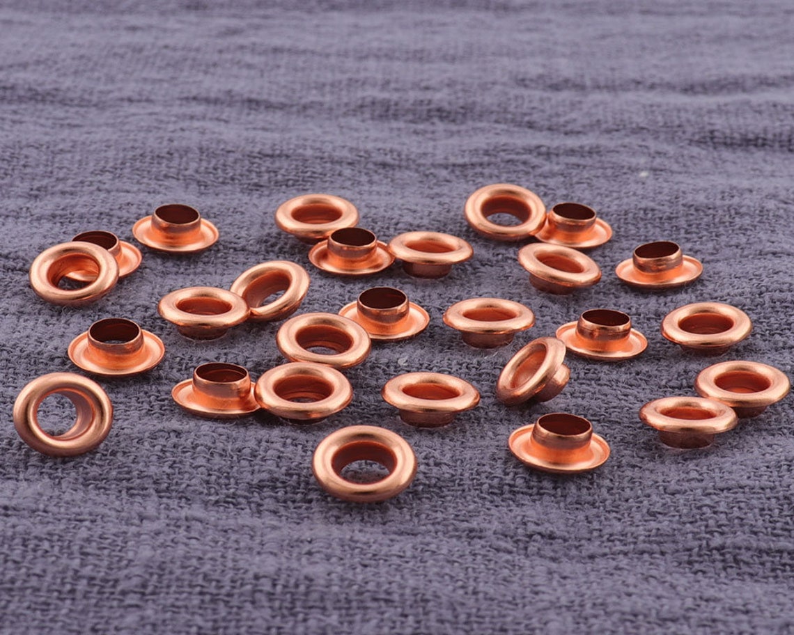 100pcs Rose Gold Eyelets Grommets With Washers,round Grommet Eyelet ...