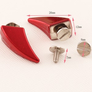 Metal Rivets, Red Horn Tusk Spike Rivet, 26mm Screws Rivets, 10set ...