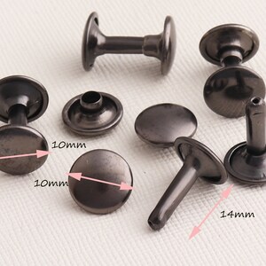 Black Rivets Stud,double Cap Round Rivets, Bag Hardware,post Rivet ...