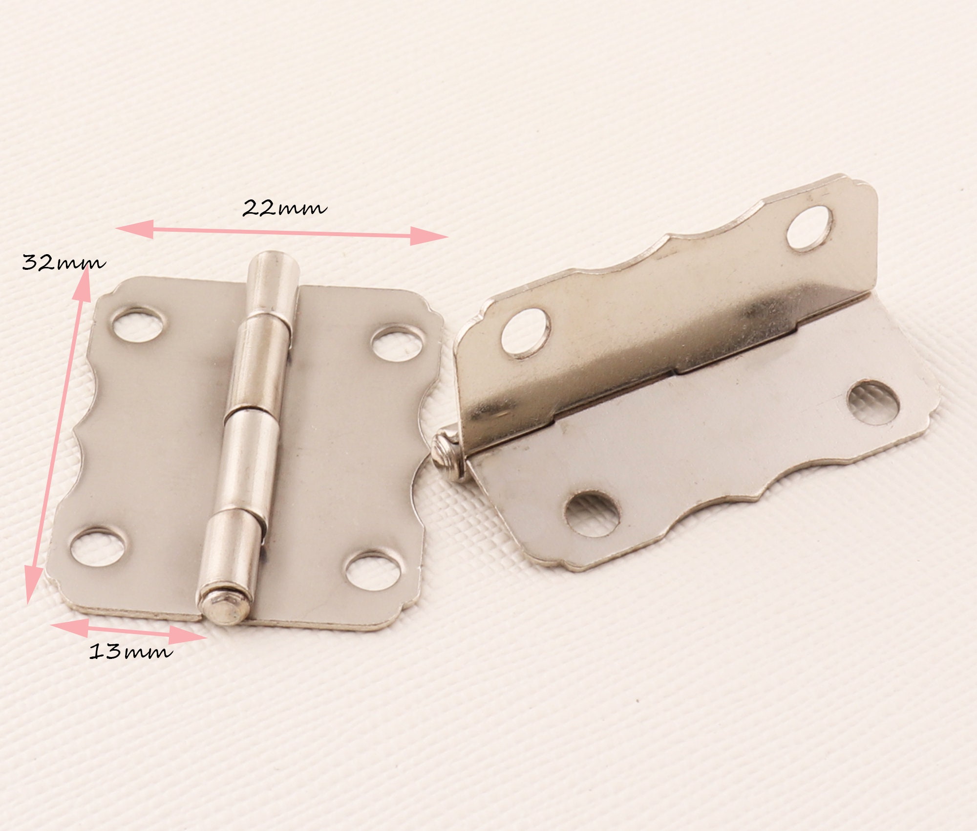 Silver Metal Hinges Jewelry Box Hinges22mm Small Hinges8pcs - Etsy