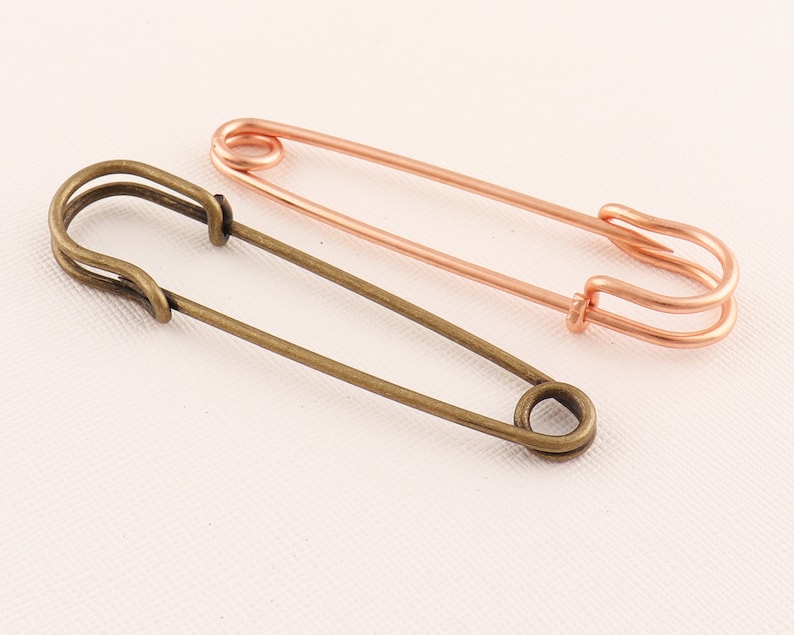 Rose Gold/ Bronze Jumbo Safety Pins 70mm Push Pins 12pcs - Etsy