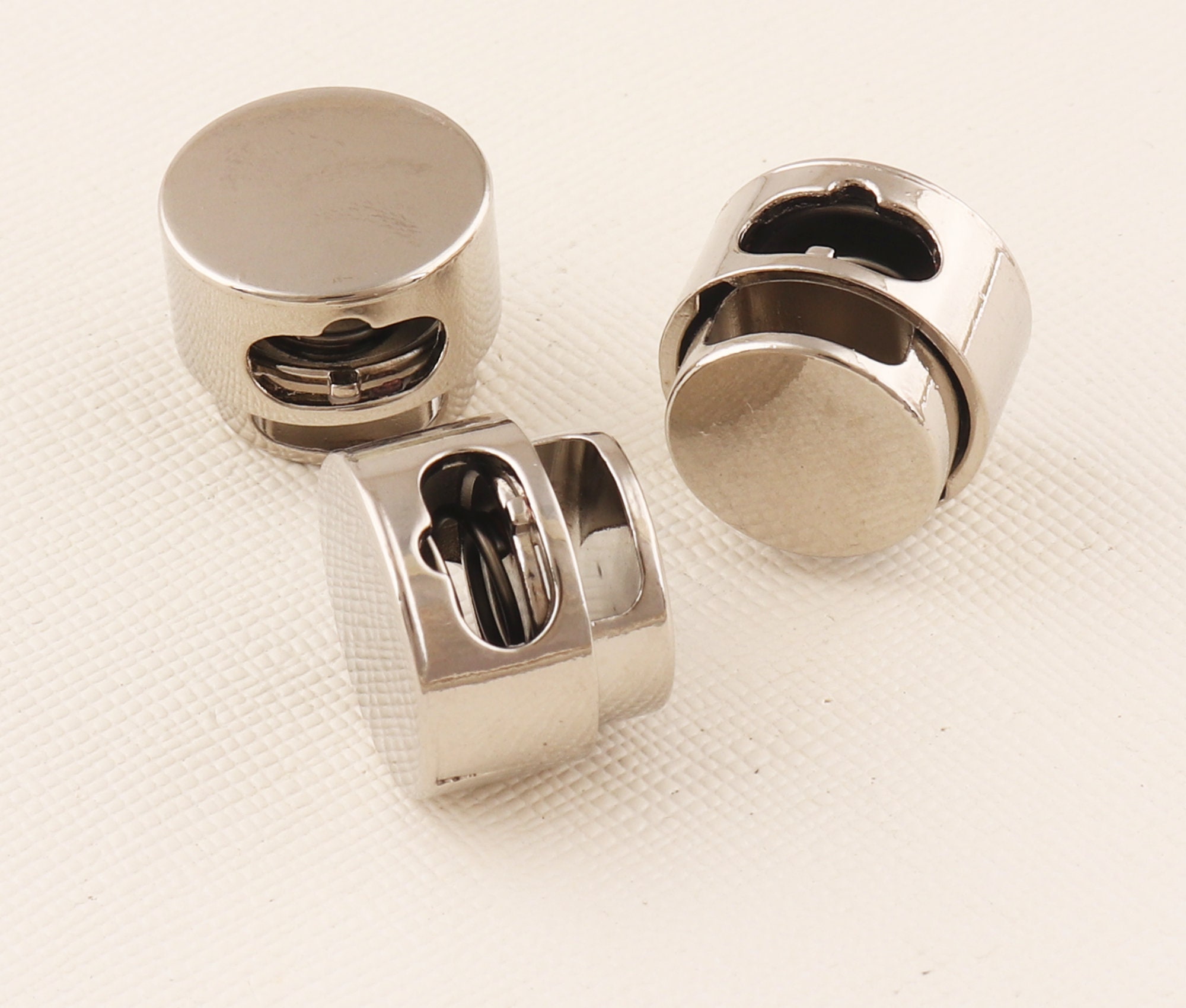 Spring Cord Locksilver Cord Lock Stoppersingle Hole Round | Etsy