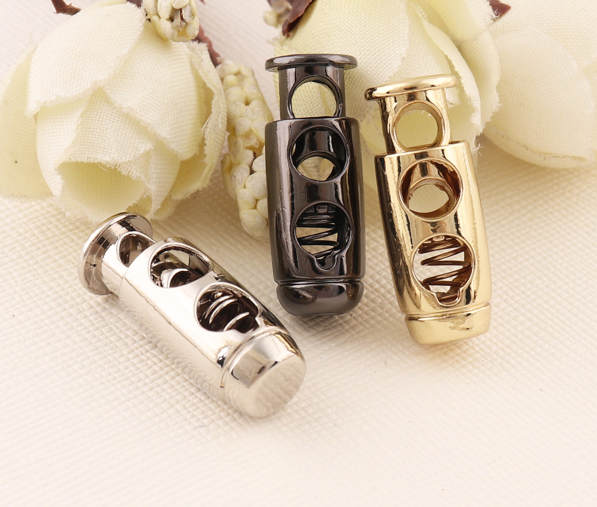 Rope Buckle 9mm Spring Cord Lock 20pcs Silver Cord Caps - Etsy