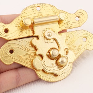 Gold Lock Latch,jewelry Box Lock Catch Latches Wooden Box,box Clasp ...