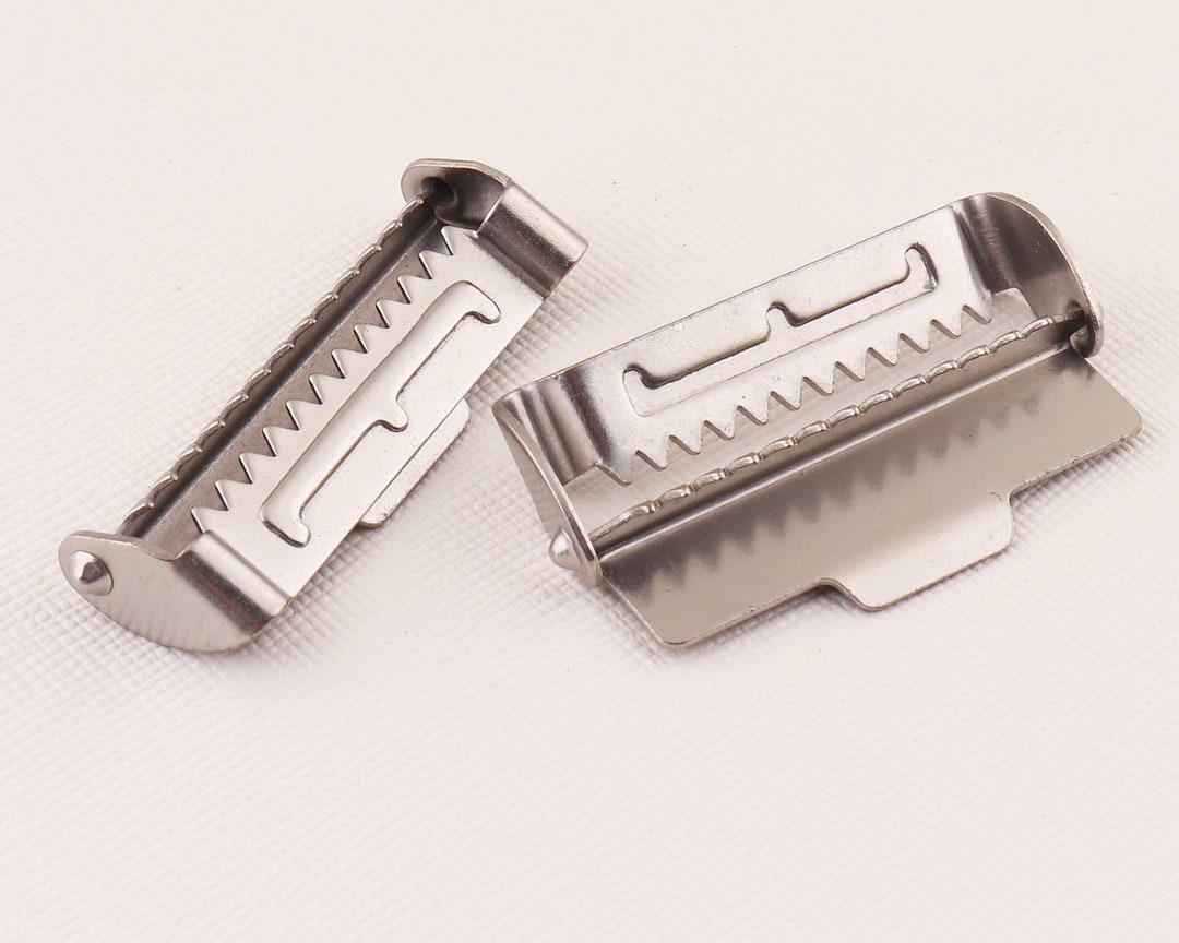 Silver Suspender Clip, 12pcs Metal Clips, 37mm Belt Clip, Silver Sew on ...
