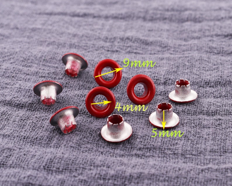 100pcs Red Eyelets Grommets With Washersbrass Eyeletssmall - Etsy
