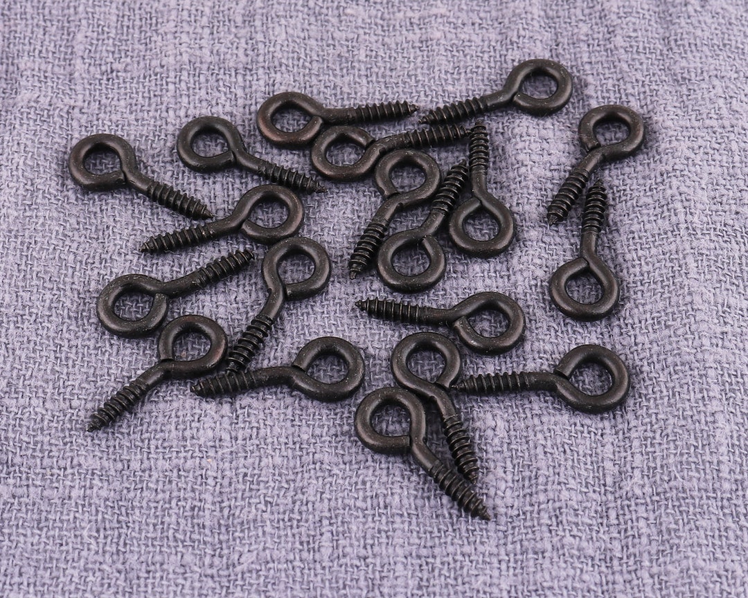 140pcs Screw Studs, 7mm Mini Eye Hooks, Screw Eye Bails, Eye Loops ...