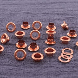 100set Rose Gold Eyelets Grommets With Washers,round Grommet Eyelet ...