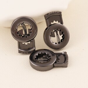 Gun Black Cord Stopper Lock End Toggles With Metal Spring,toggle Button ...