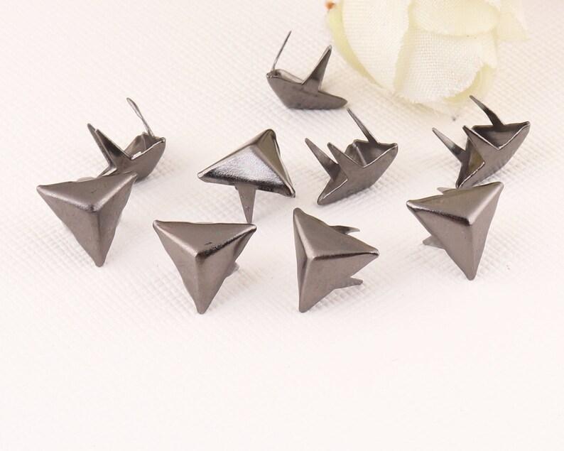 Black Triangle Metal Studs Spikes 100pcs Rivets Studs Spikes | Etsy