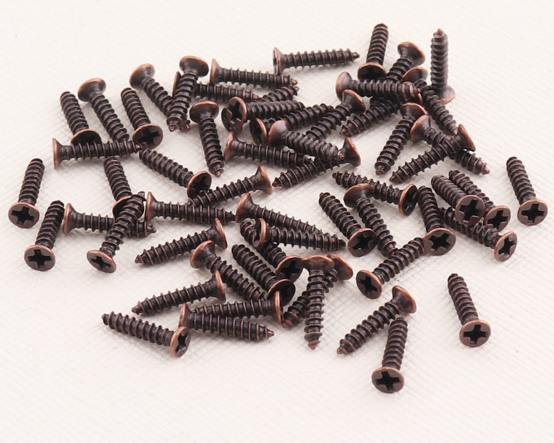 Phillips Flat Head Wood Screw,red Copper Screws for Hinges and Small ...