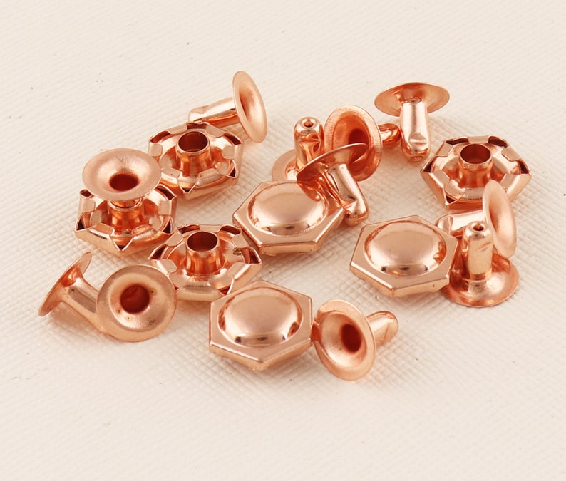 Double Cap RivetsStud Rapid Rivets Leather Craft RepairRose | Etsy