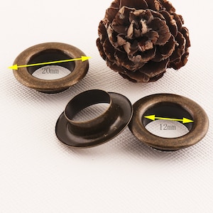 Metal Eyelets, 20mm Bronze Eyelets Grommets With Washers, 20set ...