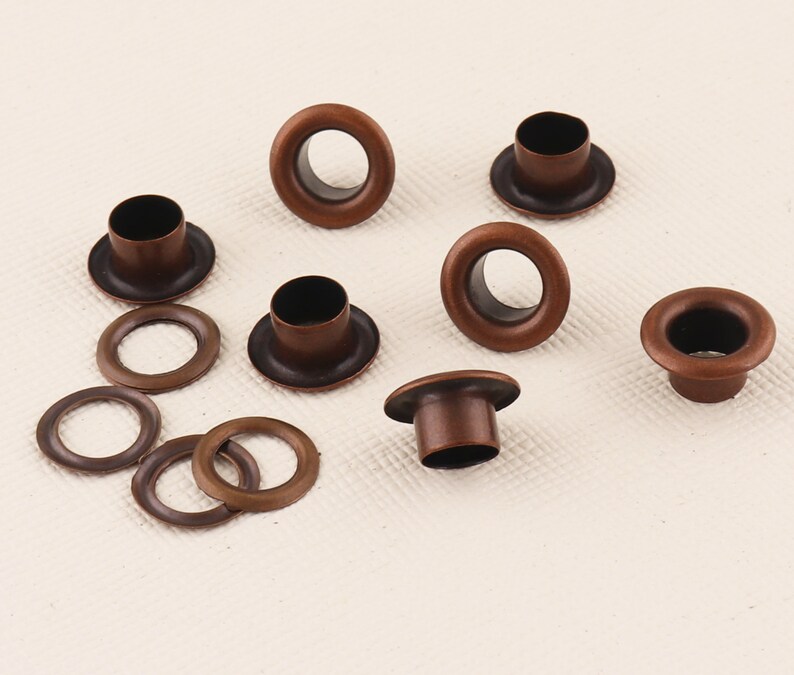 Red Copper Eyelets Grommets With Washersmetal Eyelets - Etsy