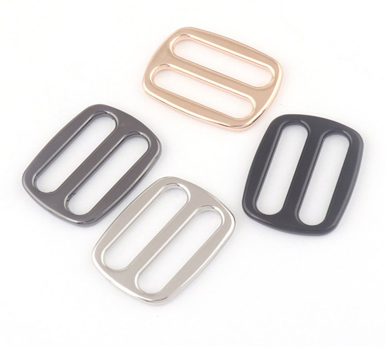 Adjusting Buckle Silver/light Gold/gunmetal/black 25mm Belt Slides ...