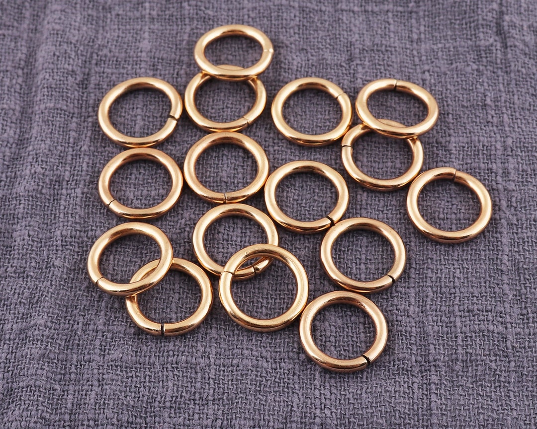 120pcs Metal O Rings Non Welded , 10mm Gold Open Jump Rings, O Rings ...