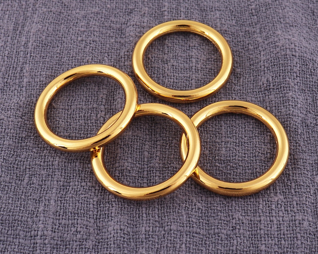 O Ring, Gold Metal O Ring, 25mm Strap O Ring, 20pcs Round Ring, Jump ...