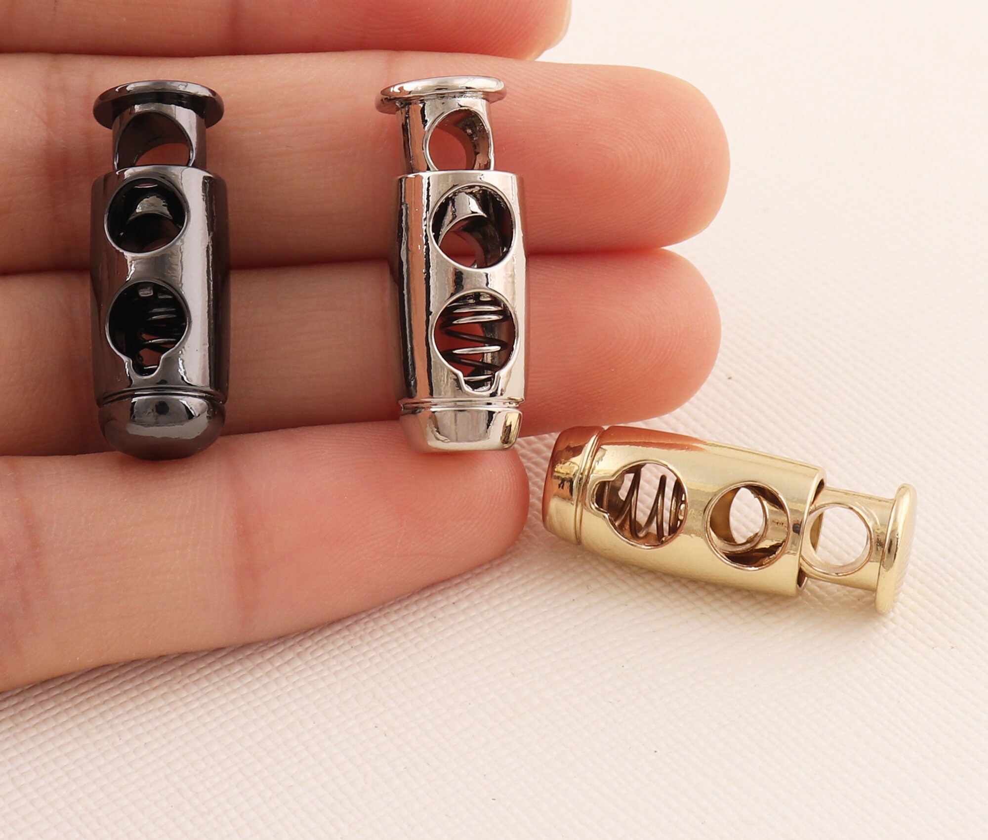 Rope Buckle 9mm Spring Cord Lock 20pcs Silver Cord Caps - Etsy