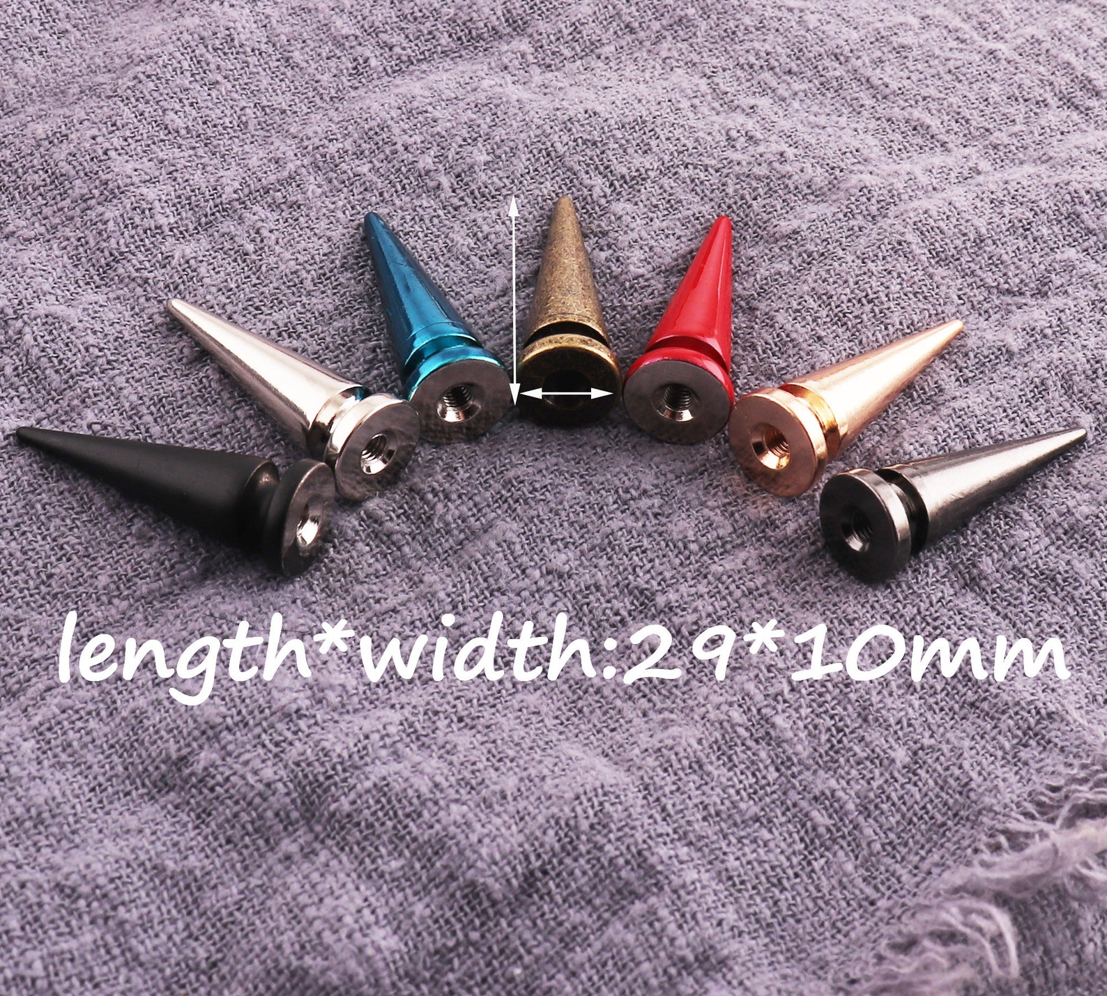 Nailhead Spike Rivets Multi Color Spike Punk Studs Bullet - Etsy