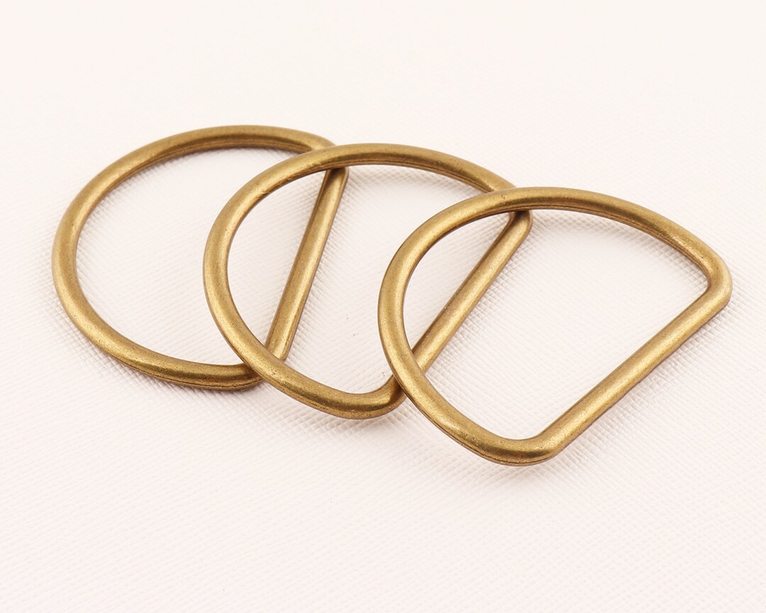 Bronze D Rings, 6PCS Purse Ring, 40mm Purse Strap Rings, Metal D Rings ...