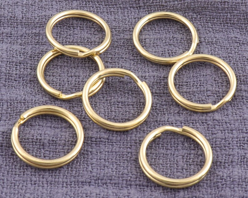 100pcs Gold Round Split Ringssplit Key Ringdouble Loop Jump - Etsy